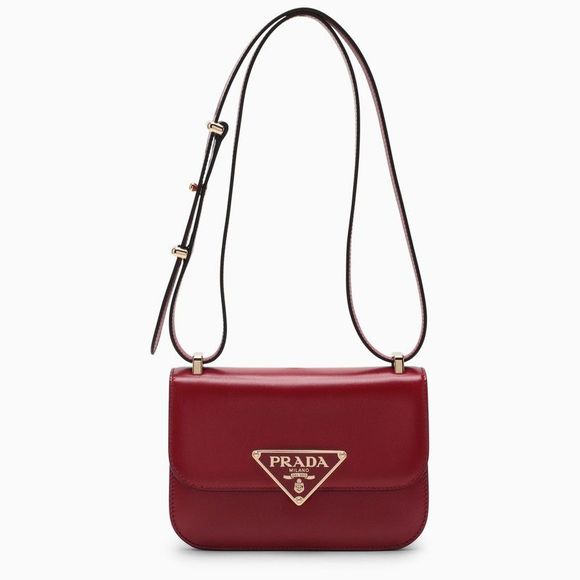Prada | Bags | Prada Red Leather Shoulder Bag | Poshmark